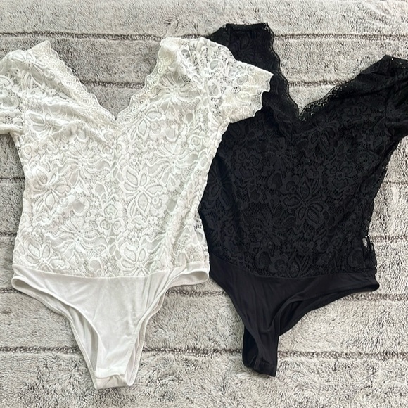 Ambiance | Tops | Ambiance Short Sleeved Lace Bodysuit Set | Poshmark